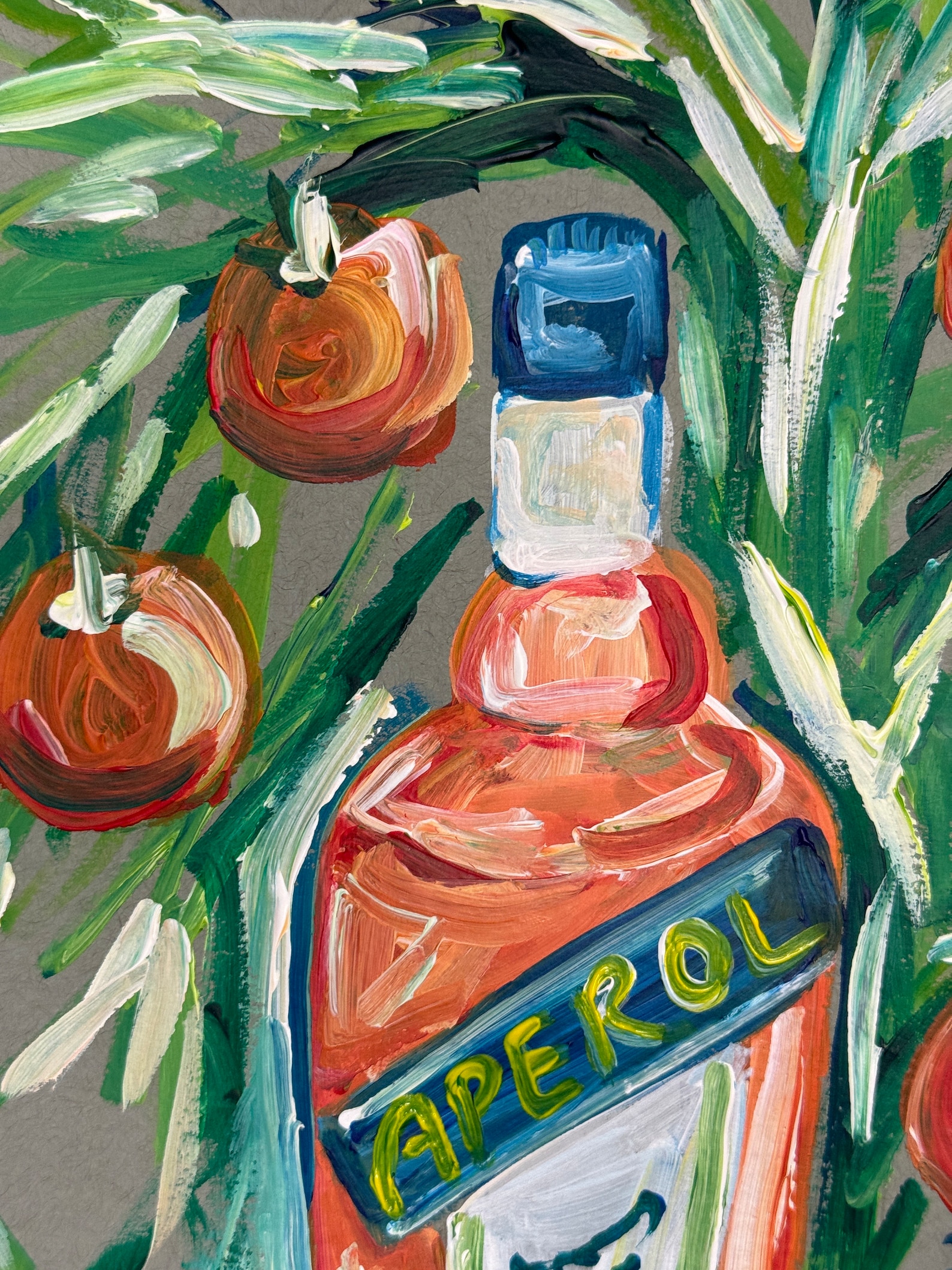 Aperol Bottle Art Print Vibrant Artwork for Home Decor Hand Painted ...