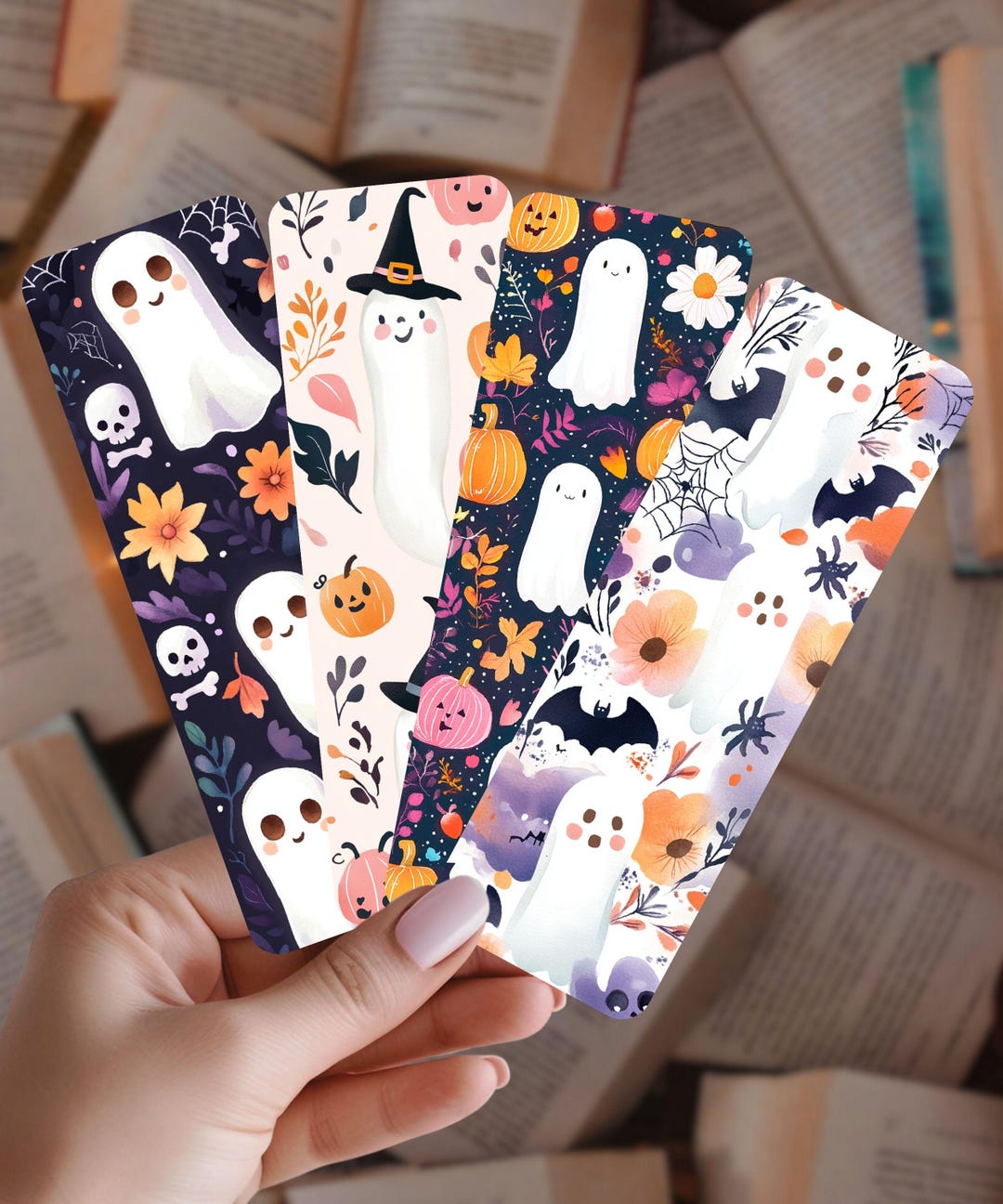 Halloween Bookmark, Whimsy Ghosts Bookmark, Bookish, Gift for Book ...