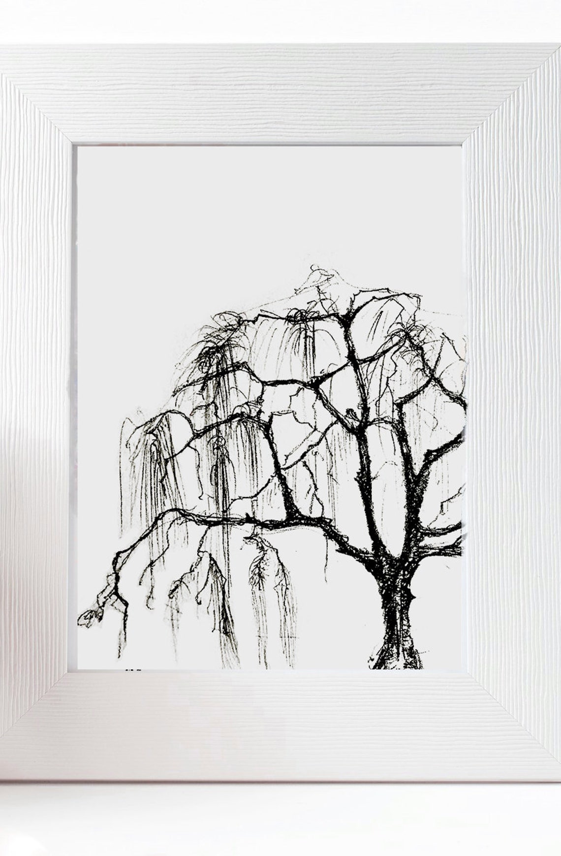 Willow Trees Art Sketches PNG, Hand Drawn Haunted Forest, Spooky ...