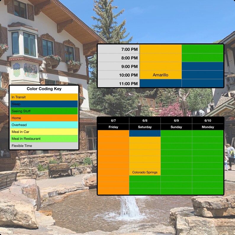 Road Trip Planner (numbers/iwork). Plan Journey by Hour. View Time on ...