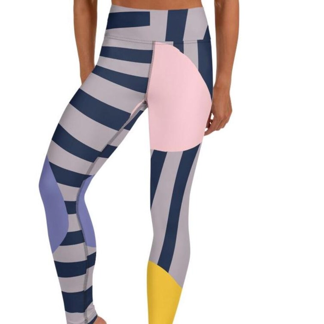 80s Inspo Funky Print Yoga Leggings-work Out Leggings-gym Leggings-fun ...