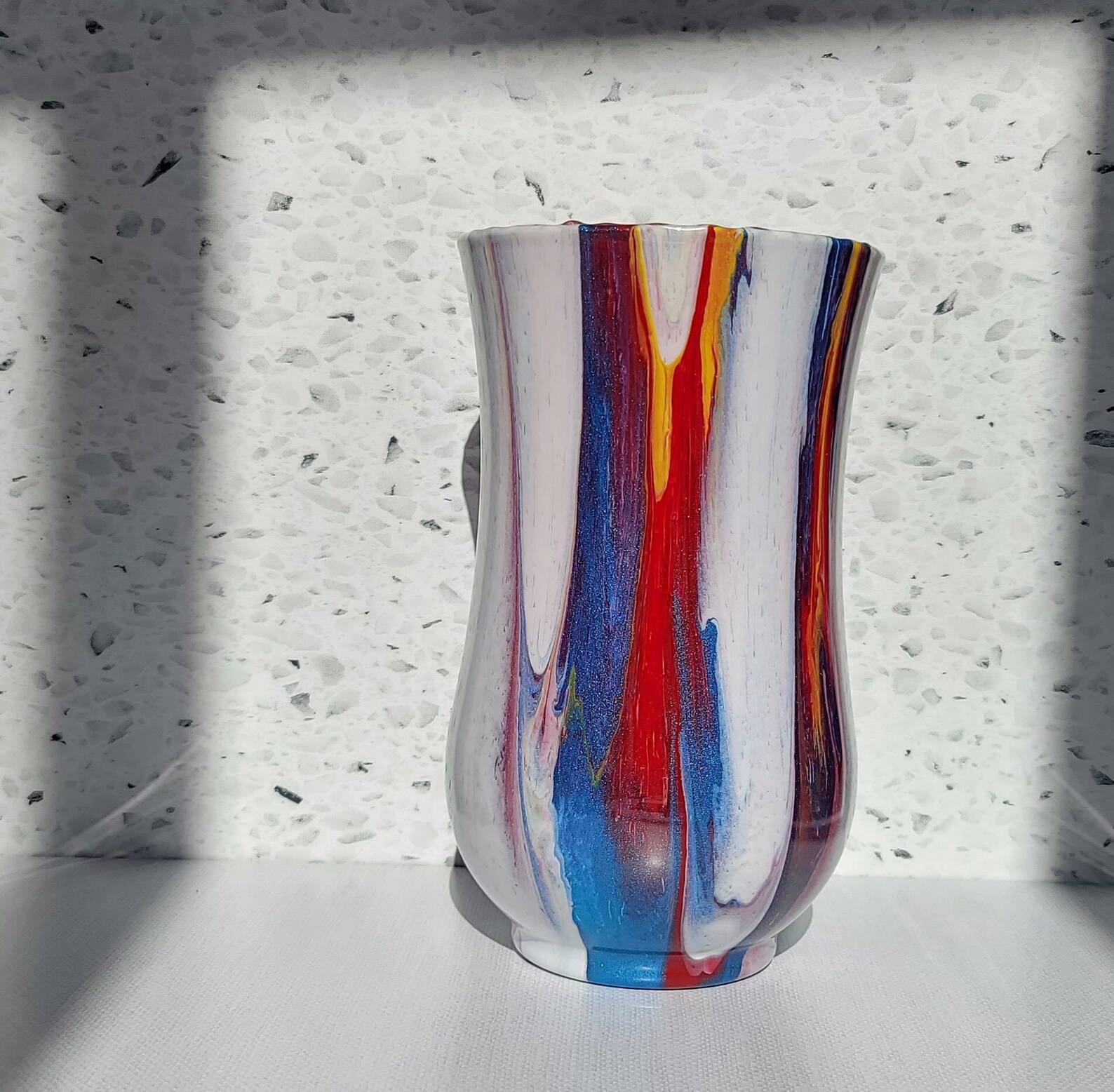 8 Inch Fluid Art Vase - Etsy