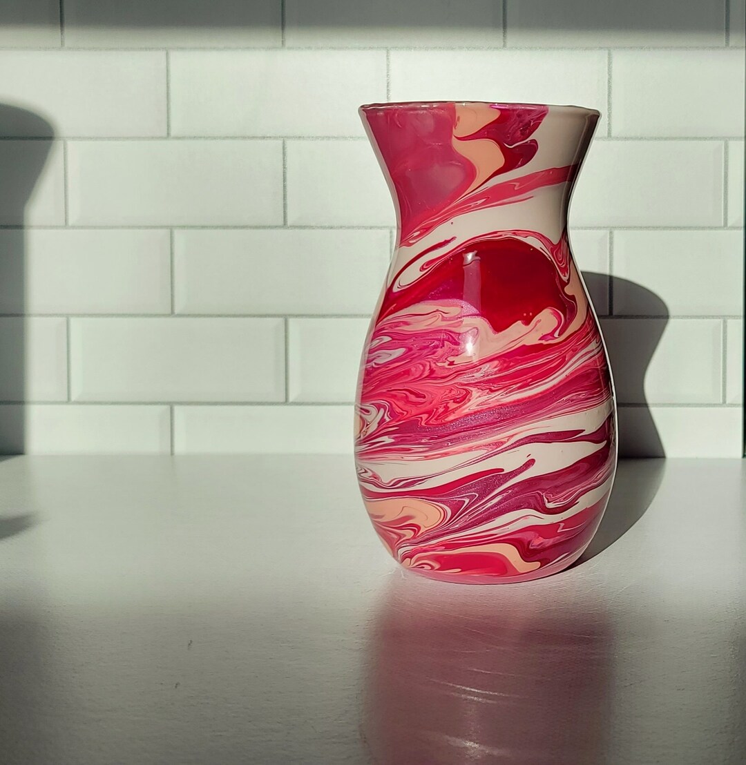 8 Inch Pink Vase - Etsy
