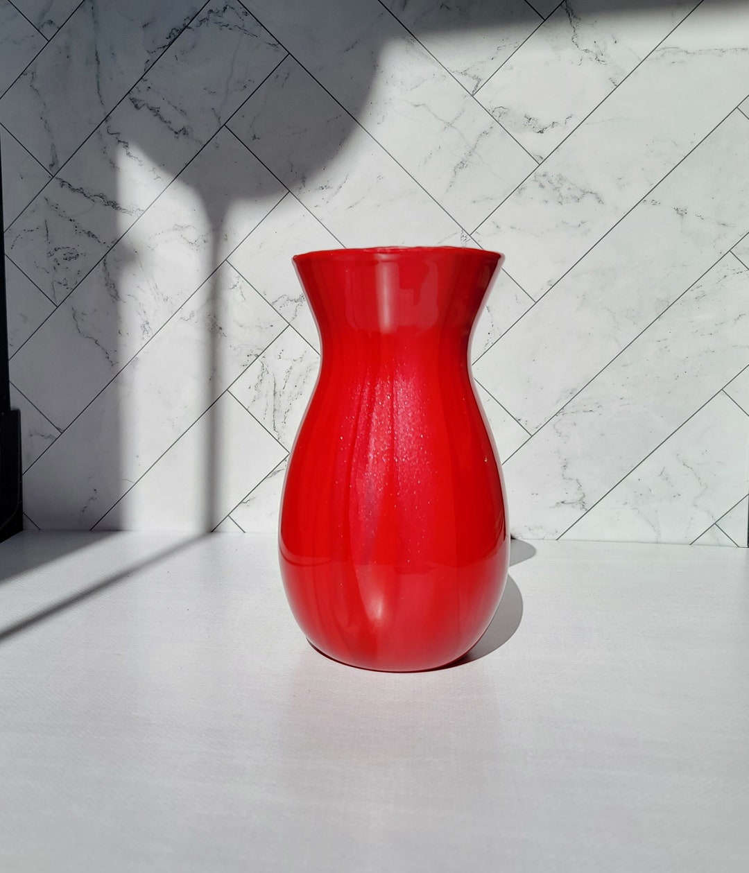 Red 8 Inch Vase - Etsy