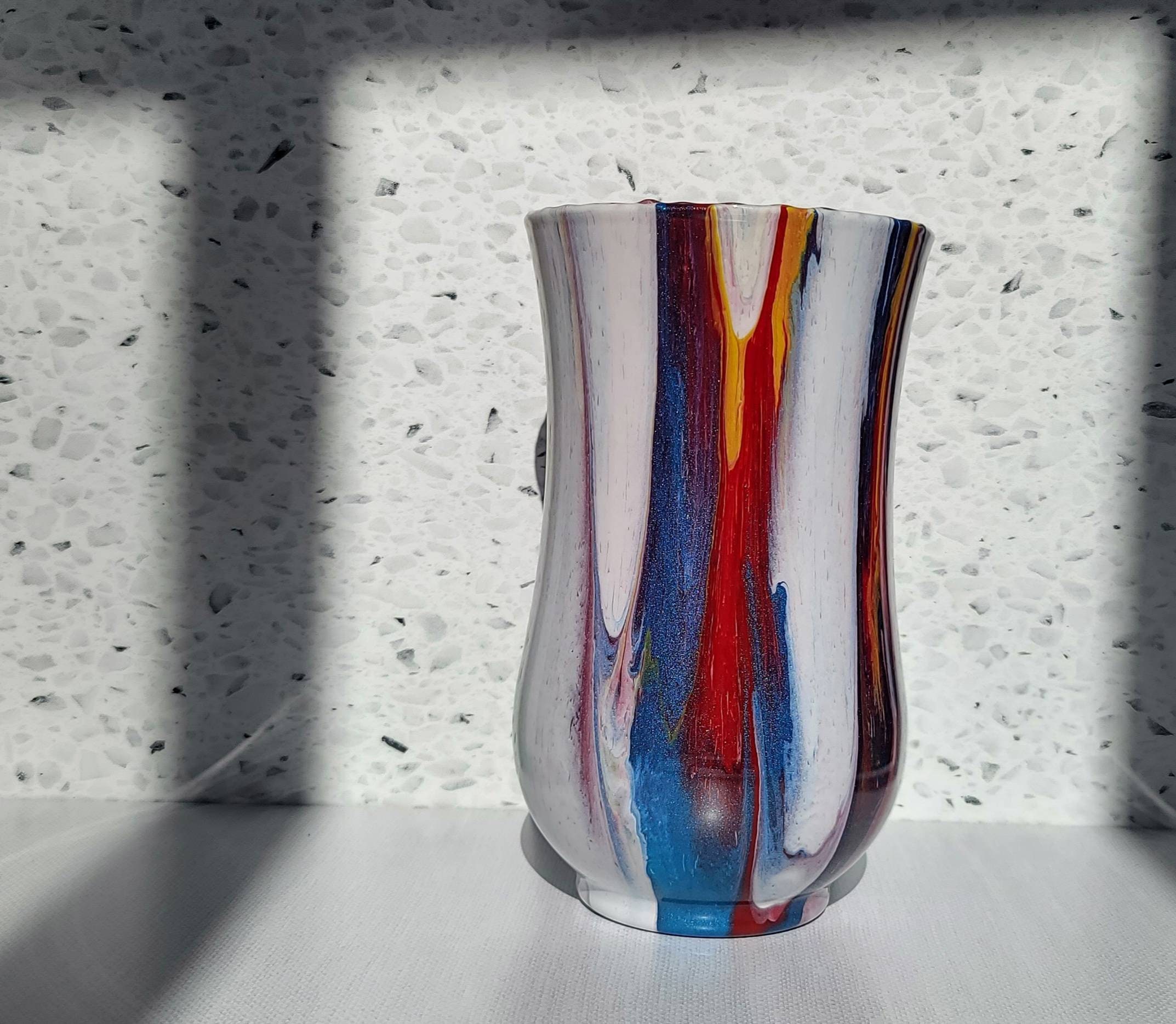 8 Inch Fluid Art Vase - Etsy