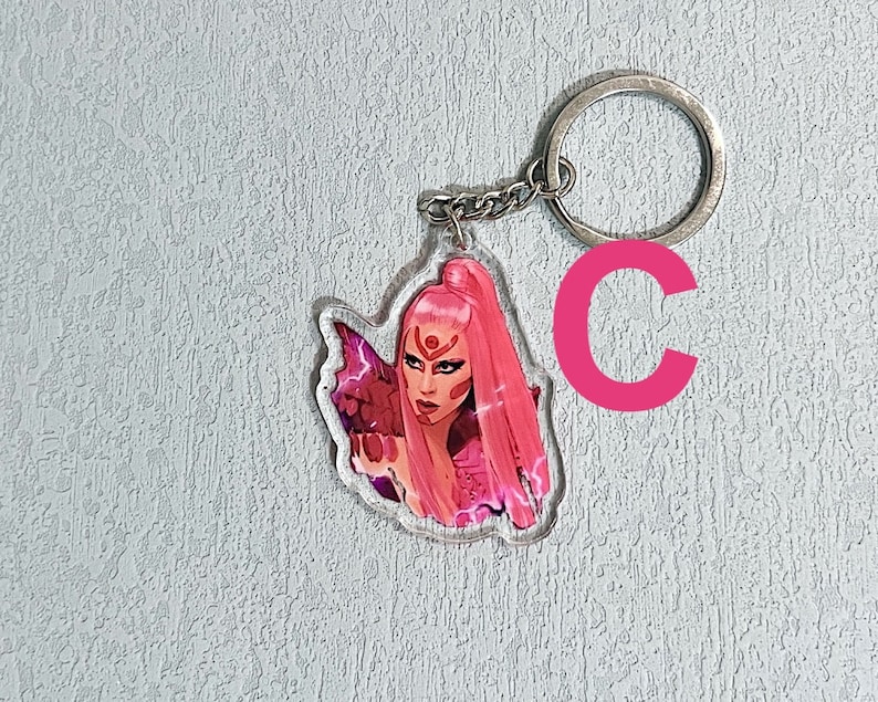 Lady Gaga Keychain Keyring, American Singer Songwriter, Christmas Gift ...
