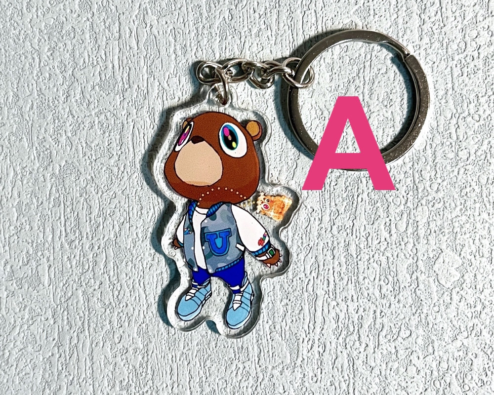 Dropout Bear 808s & Heartbreak Rapper Keychain Keyring, American Hip ...