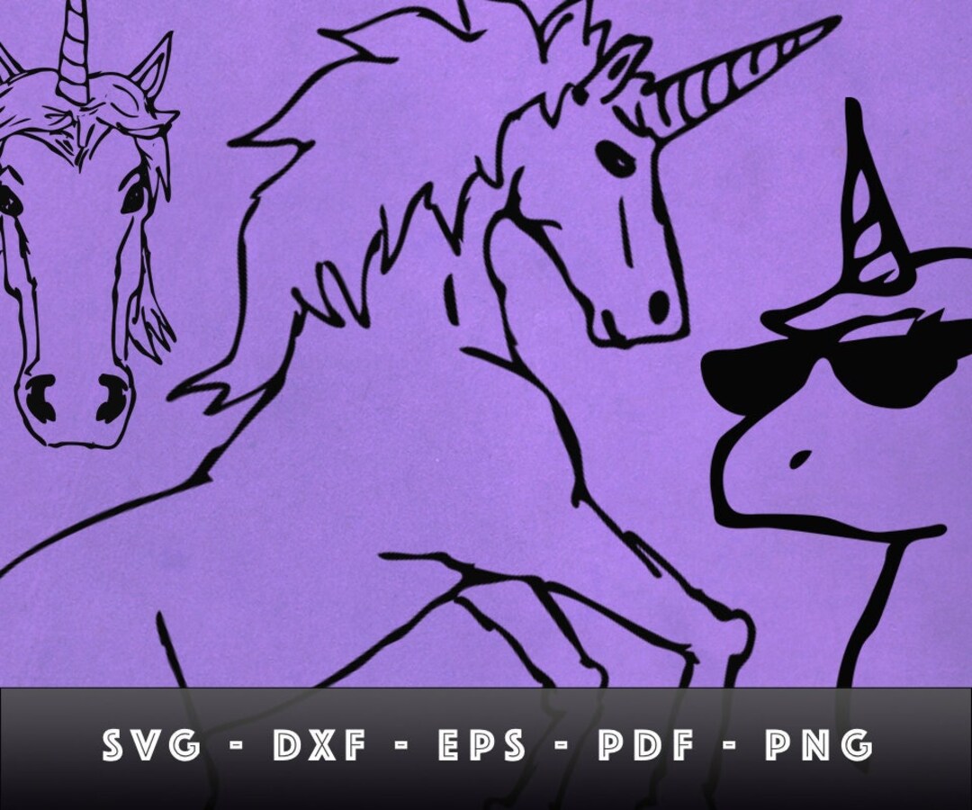 100 Unicorn Bundle SVG Dxf Files Eps Files Png Files for Sublimation ...