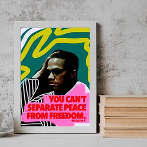 Malcolm X Poster, Activist Posters Classroom, Black History Quotes ...