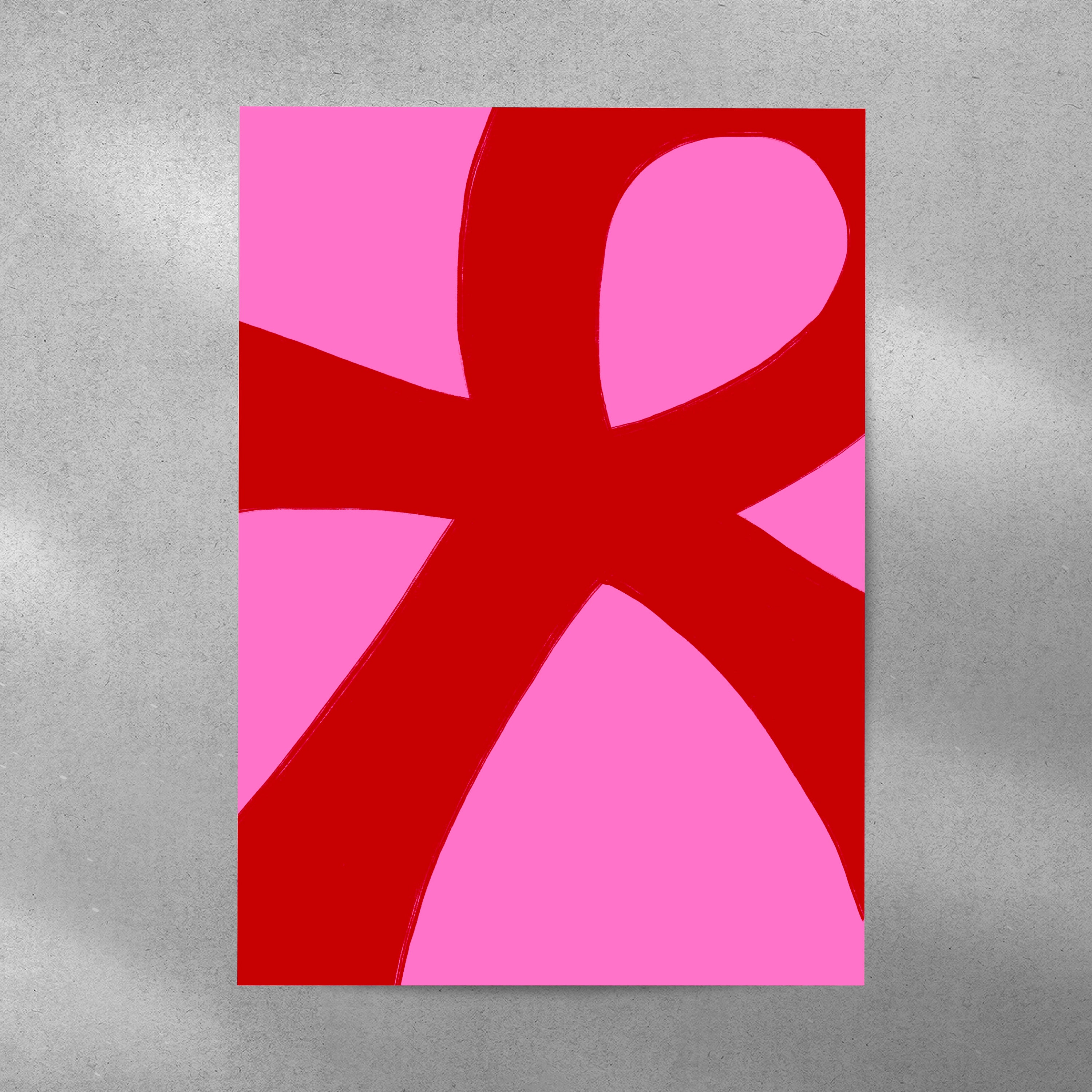 Ankh Poster, African Inspired Wall Art, Trendy Pink and Red Wall Art ...