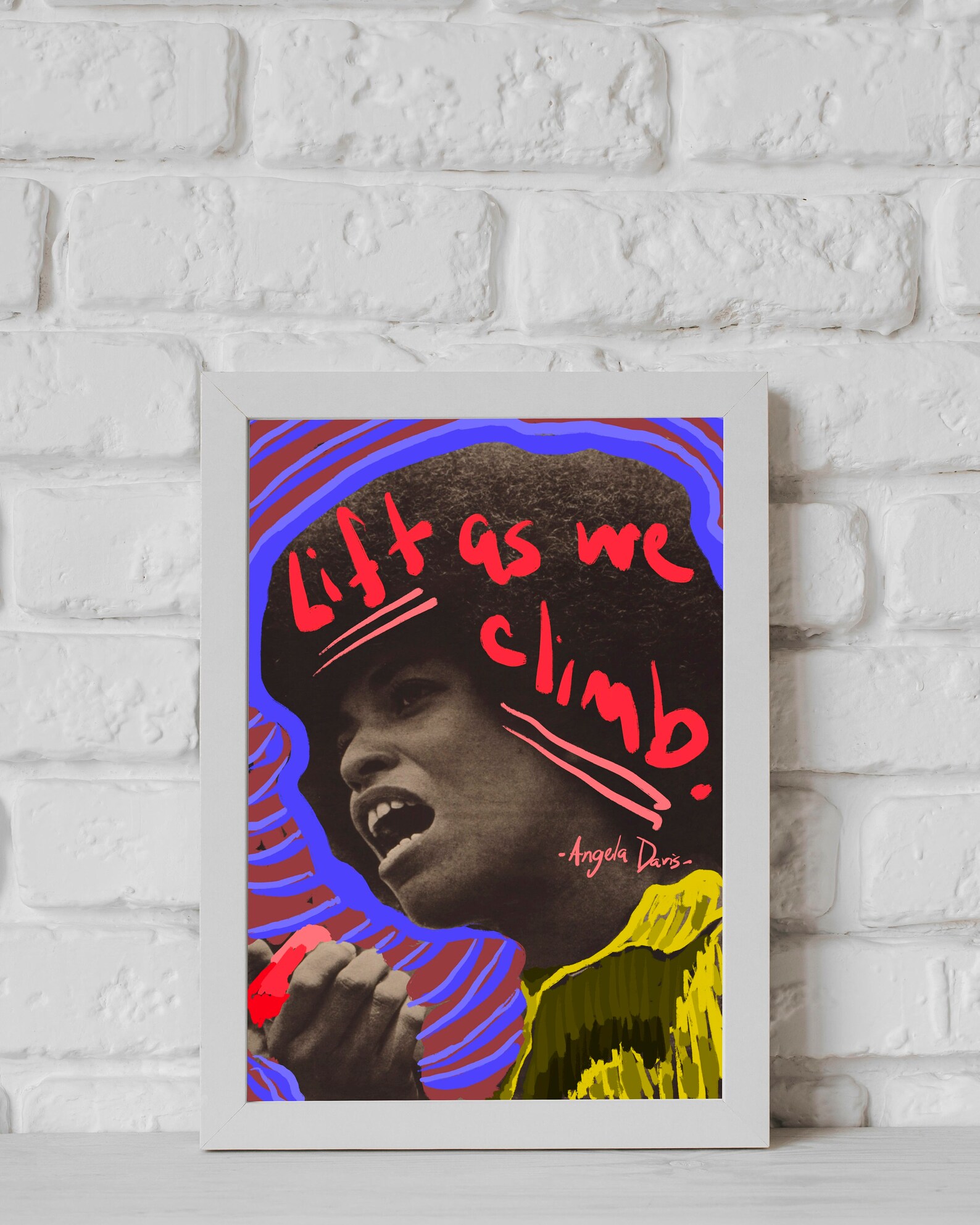 Angela Davis Poster, Activist Posters Classroom, Black Women ...