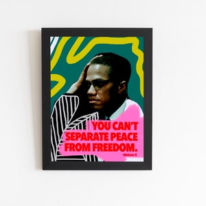 Malcolm X Poster, Activist Posters Classroom, Black History Quotes ...