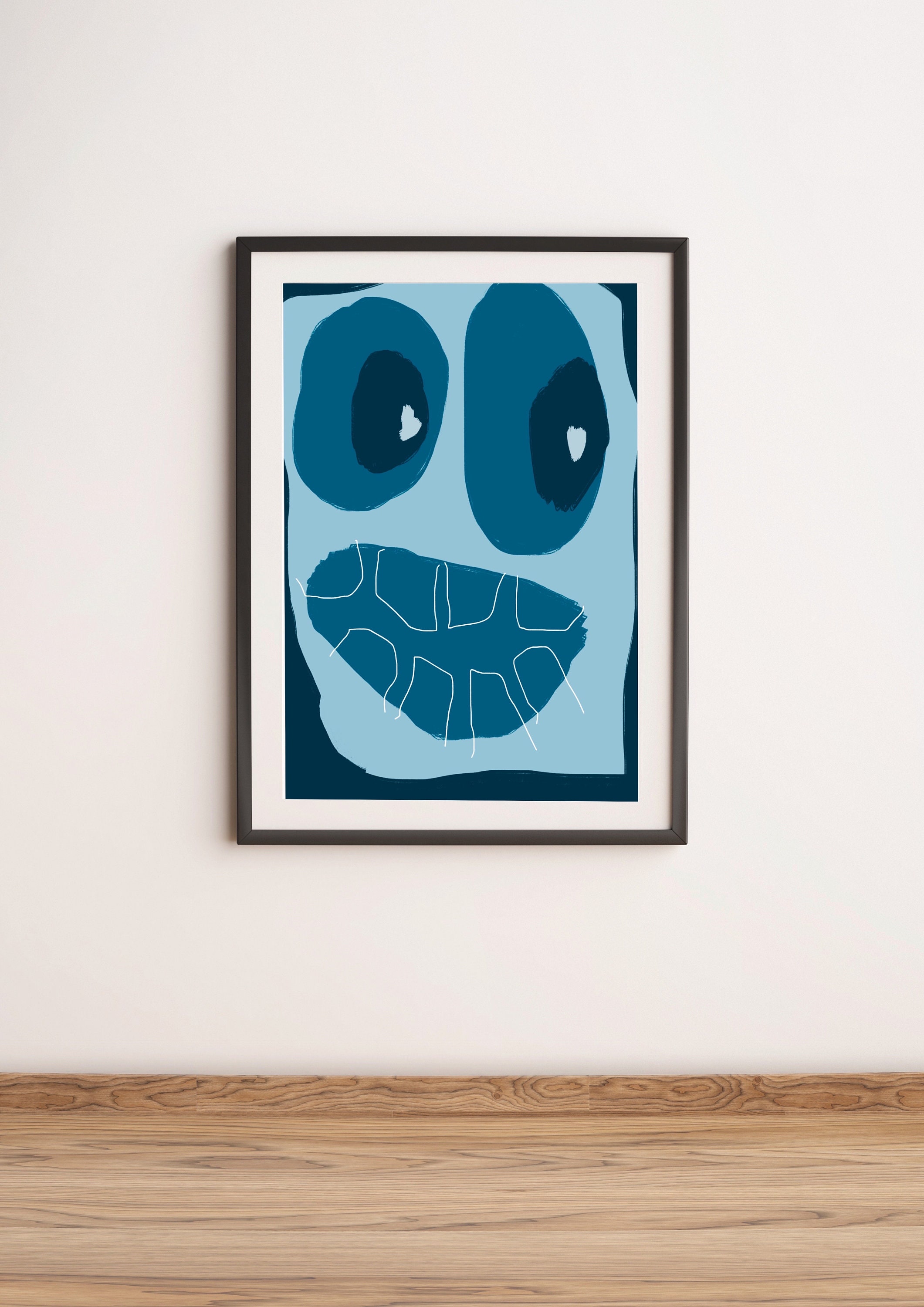Whimsical Poster for Kids Bedroom, Quirky Pink Wallart, Silly Monster ...