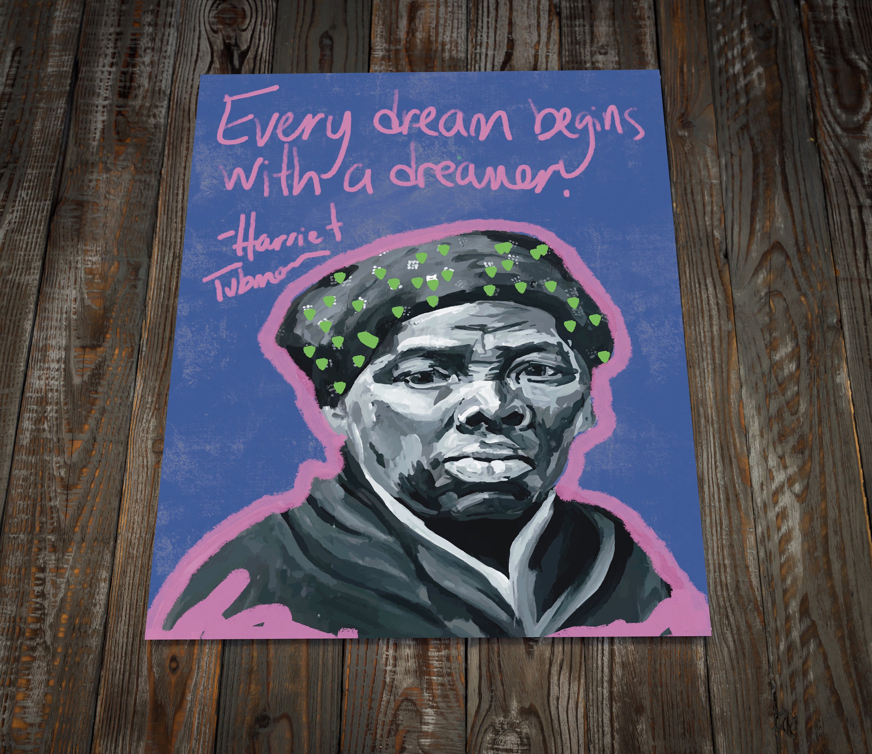 Inspirational Poster, Harriet Tubman Wall Art, Black History Poster ...