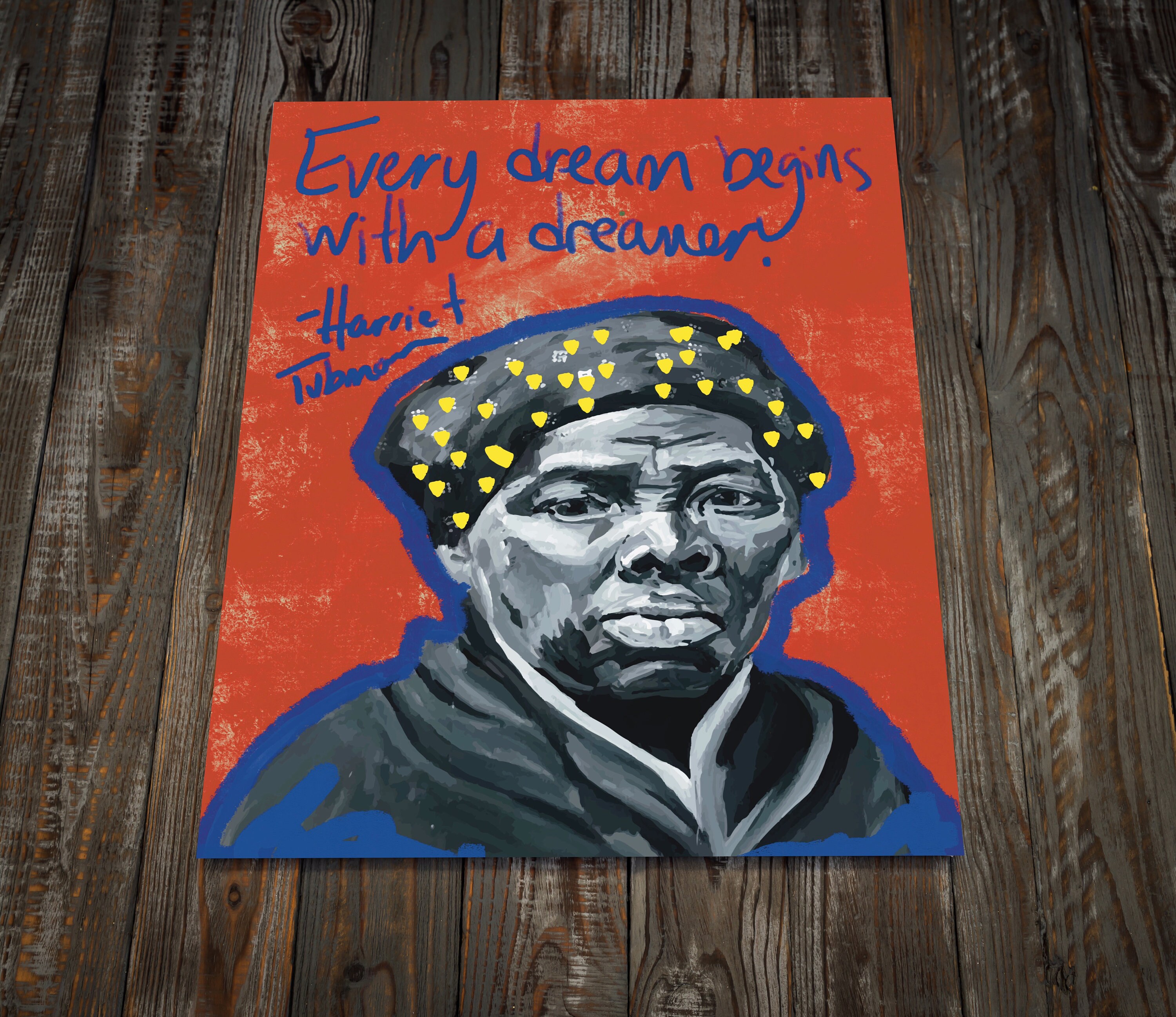 Harriet Tubman Poster, Handwritten Quote Print Motivational, Graffiti ...