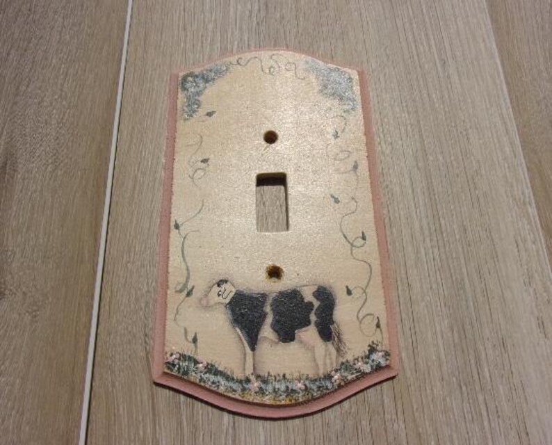Hand Painted Dairy Cow Light Switch Cover Cow Lightswitch Cover Plate ...