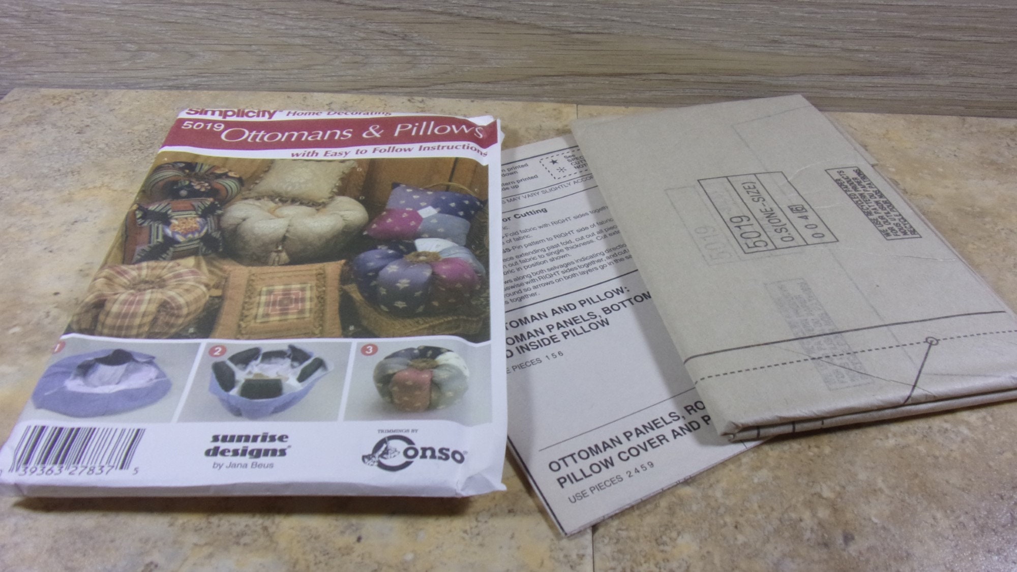 Ottomans & Pillows Sewing Pattern ~ Simplicity~ 5019 ~ UNCUT FF Easy ...