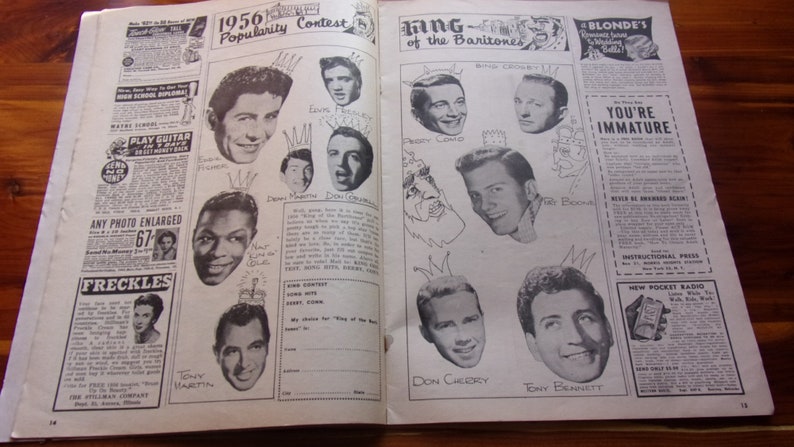 Vintage Song Hits Magazines 1956 August & November Issues Hit - Etsy