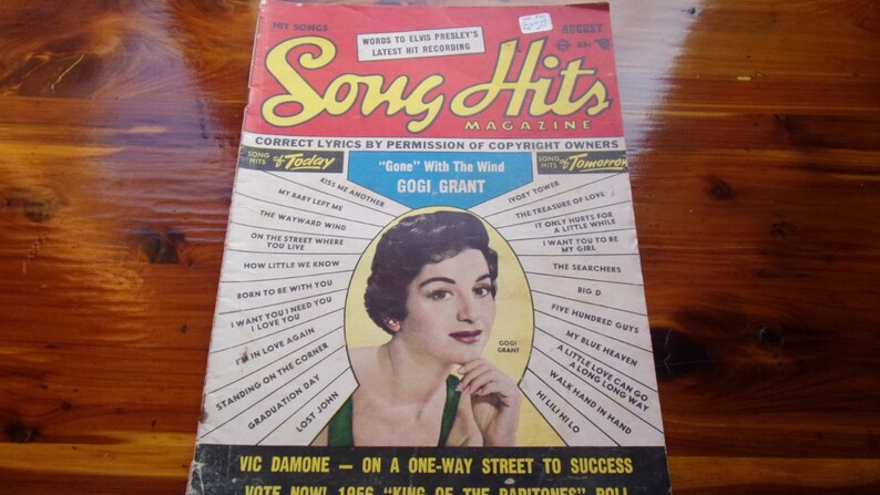Vintage Song Hits Magazines 1956 August & November Issues Hit - Etsy