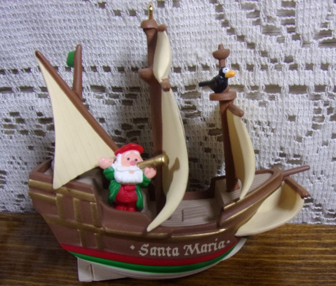 Vintage Hallmark Keepsake Handcrafted Santa Maria 500 Year - Etsy