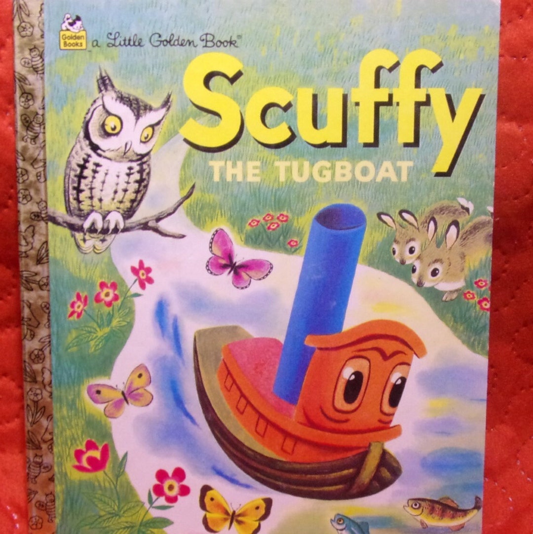Vintage 1983 Little Golden Book, "scuffy the Tugboat", Picture Book ...