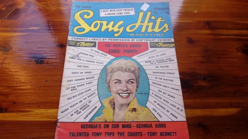 Vintage Song Hits Magazines 1956 August & November Issues Hit Songs ...