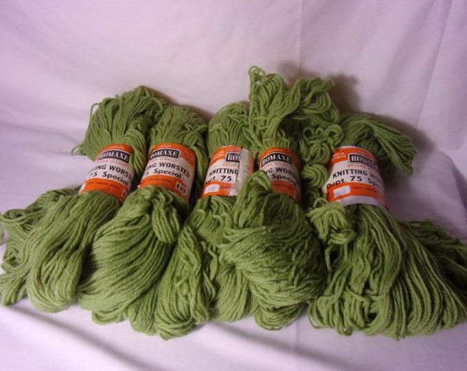 Vintage ROMAXE Knitting Worsed Yarn 100% Virgin Wool 4 Ply 4 Oz. Rare ...