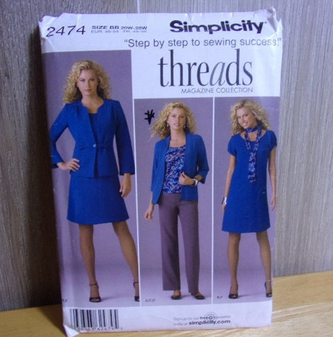 Simplicity Threads Collection Sewing Pattern: 4-piece Wardrobe (size ...