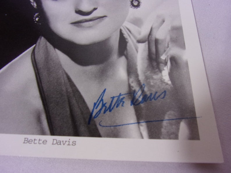 Bette Davis Photo 5 X 7 Black & White Bette Davis Signed Photo Vintage ...