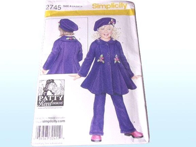 Simplicity #2745 Child's Fleece Coat, Pants & Hat Sew Pattern NEW Uncut ...