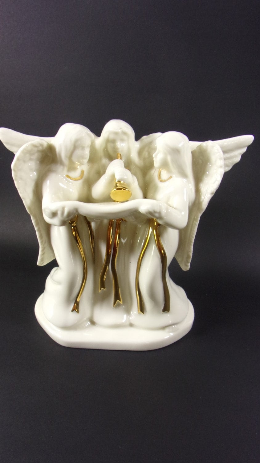 Vintage Mikasa Angel Trio Candleholder: Fine Porcelain Holiday Elegance ...