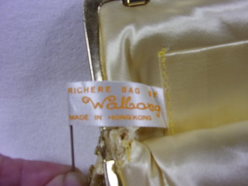 Vintage Walborg Gold Beaded Evening Bag – Richere Kiss Lock Purse ...