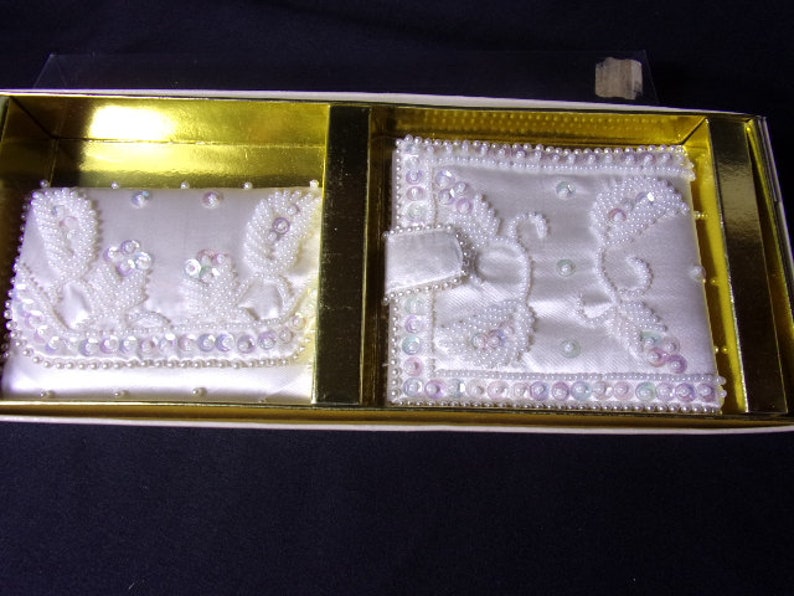 Vintage Wedding Wallet & Coin Purse Hand Beaded Bon Soir by Sarne Gift ...