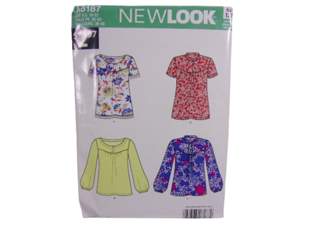 Simplicity New Look Blouse/top Pattern Easy Sew Pattern Size 10 - 22 ...