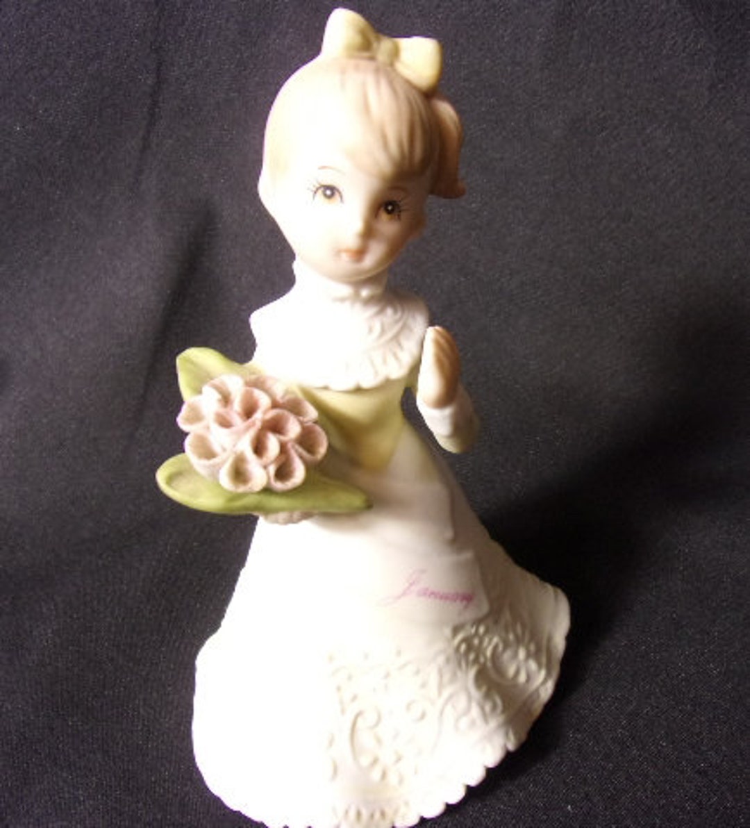 Lefton January Flower Girl Ceramic Flower Girl Collectible Vintage ...