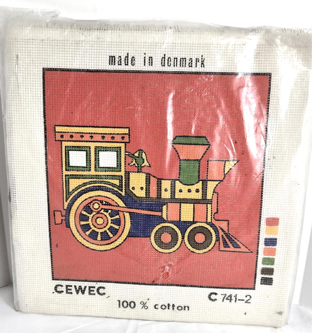 CEWEC Denmark Needlepoint Kit 741‑2 – Rare Vintage Train Needlepoint ...