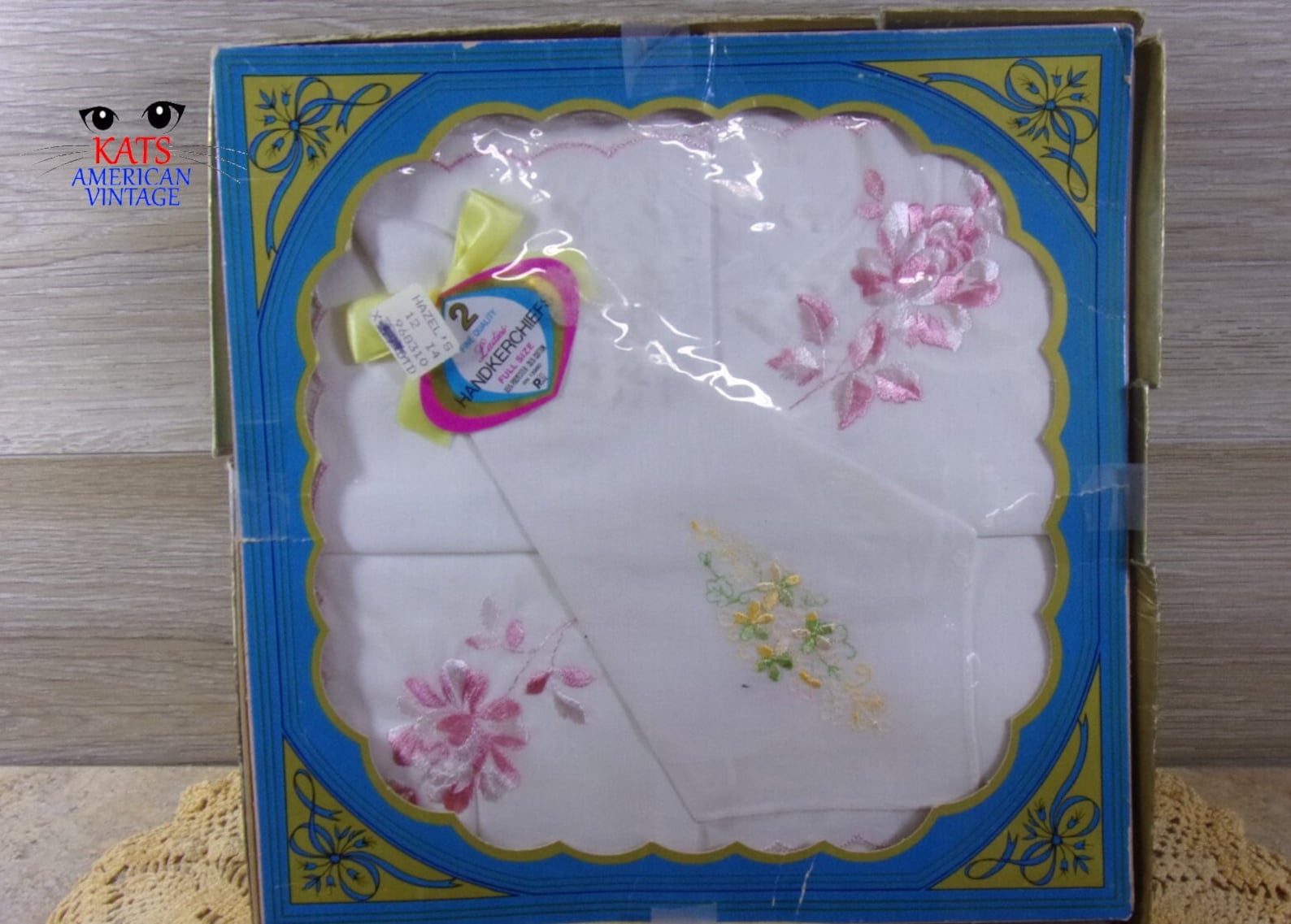 Vintage Fine Quality Handkerchiefs Box Set Floral Embroidery - Etsy