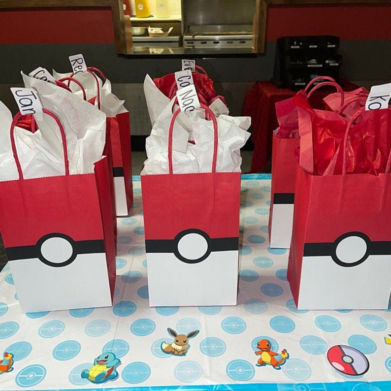 Pokemon Favor Bag Pokemon Gift Bag Pokemon Birthday Party - Etsy