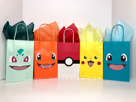 Pokemon Favor Bag Pokemon Gift Bag Pokemon Birthday Party - Etsy