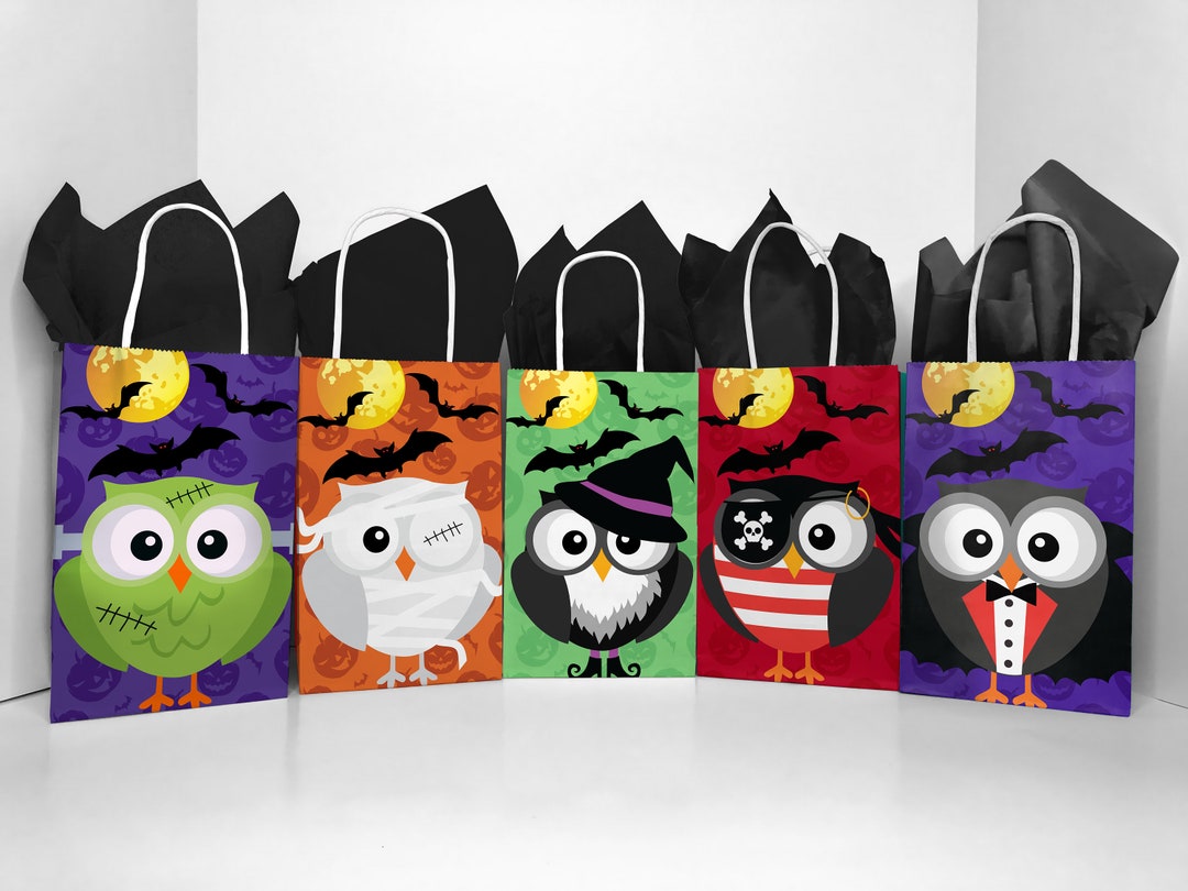 Owl Halloween Treat Bag Printable, Party Favor Bags (digital Download ...