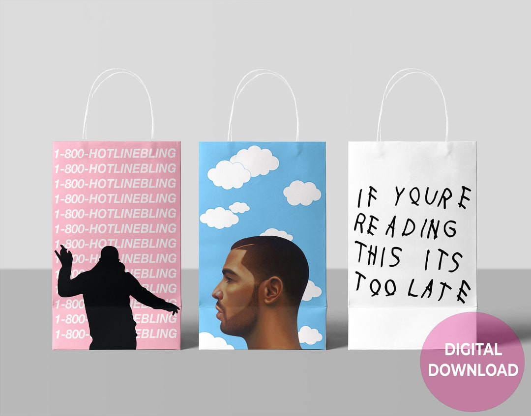 Drake Favor Bag Printable, Drake Gift Bag, Drake Birthday Party, Drake ...