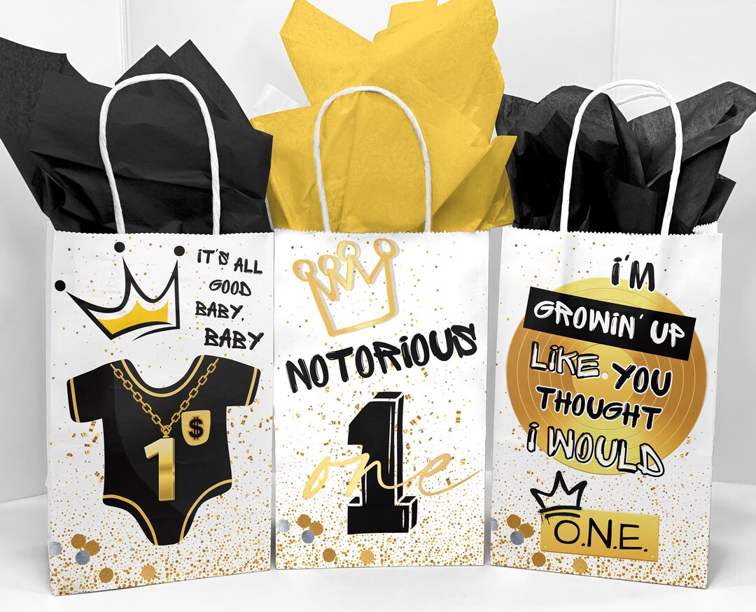 Notorious One Favor Bag Covers, 90s Birthday Party (digital Download ...