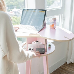 PINK BARBIECORE DESK Small Space Desk Work Home Office College Dorm ...