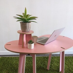 PINK BARBIECORE Pink Desk Bean Shaped Desk Wavy Pink Table Pink Decor ...
