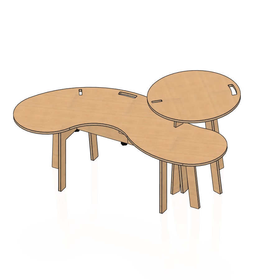 Colorful Coffee Table Wavy Furniture Wavy Table Scandinavian - Etsy UK