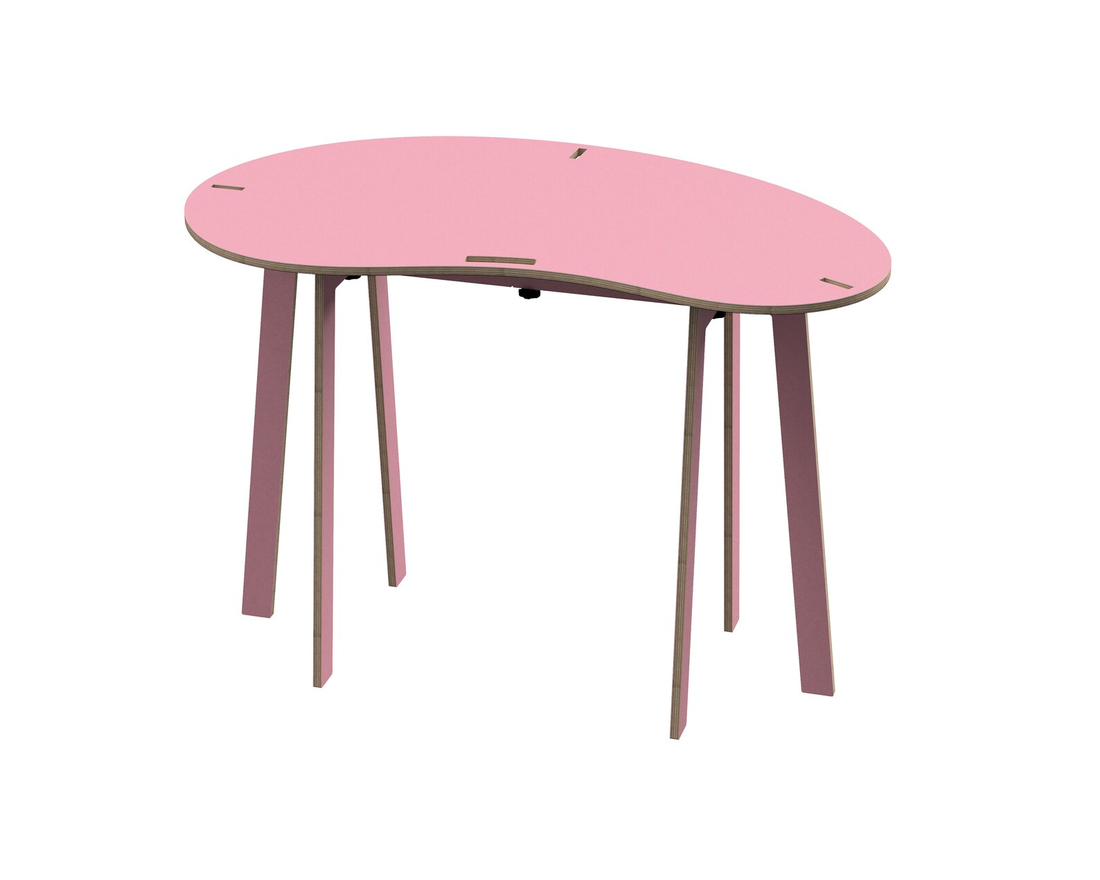 Pink Bean Desk: Curvy Work-from-home Table - Etsy