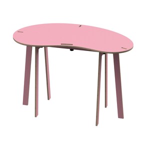 PINK BARBIECORE Pink Desk Bean Shaped Desk Wavy Pink Table Pink Decor ...