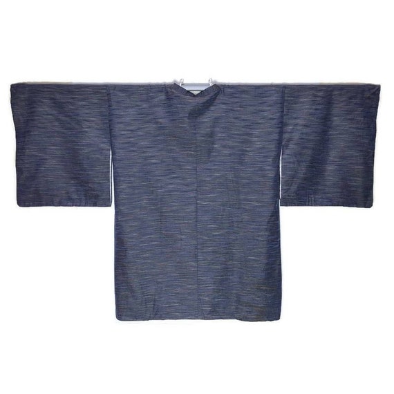 Japanese Traditional Haori Michiyuki Blue Grey Modern… - Gem