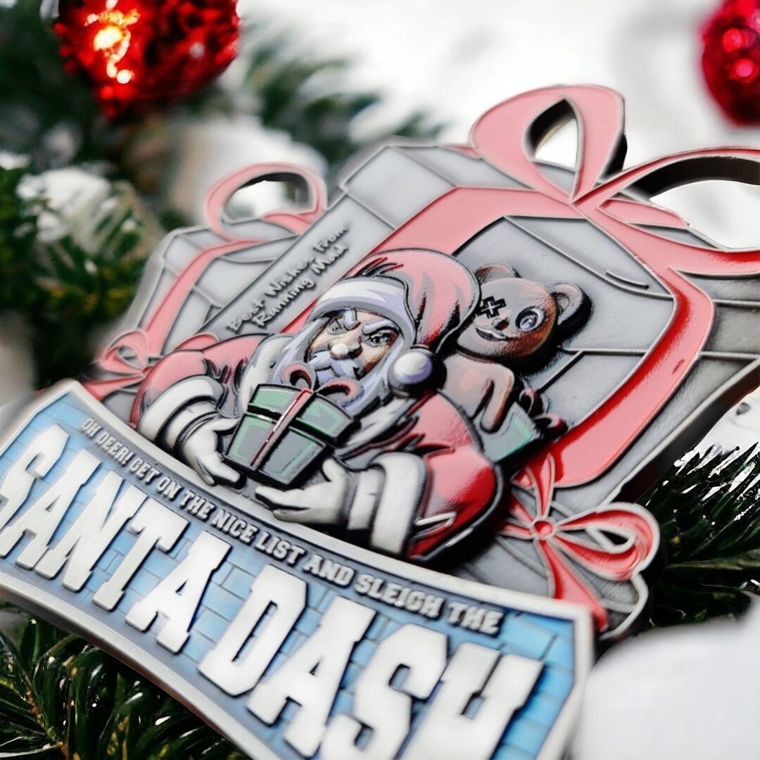 Sleigh Your Run Santa Dash Medal – Festive Christmas Running Award - Etsy