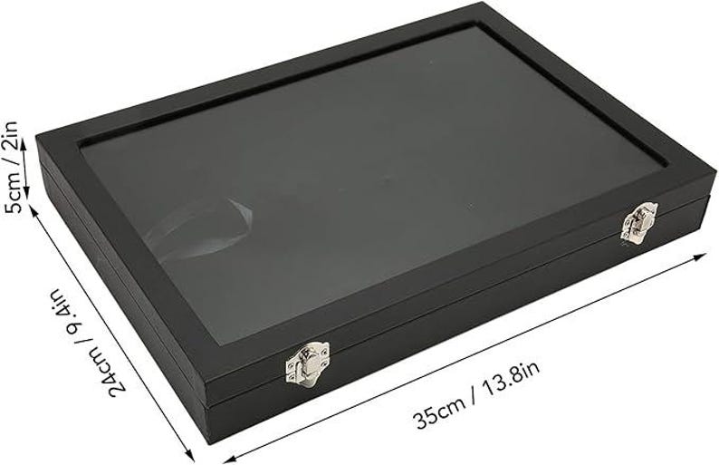 Glass Top Pin Display Case, Velvet Pin Collection Shadow Box - Etsy